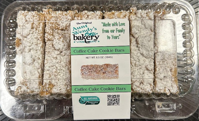Coffee Cake Cookie Bars – Aunt Wendy's Bakery